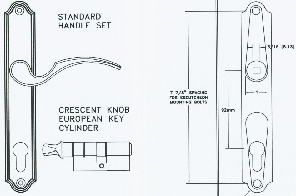 Window Restore Weather Shield Swing Door Handle Set WH101