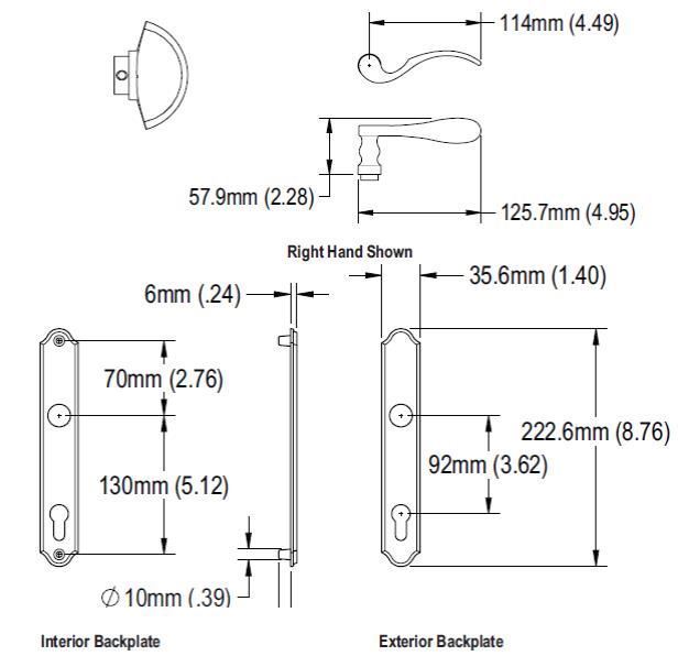 Window Restore Weather Shield Swing Door Handle Set WH101